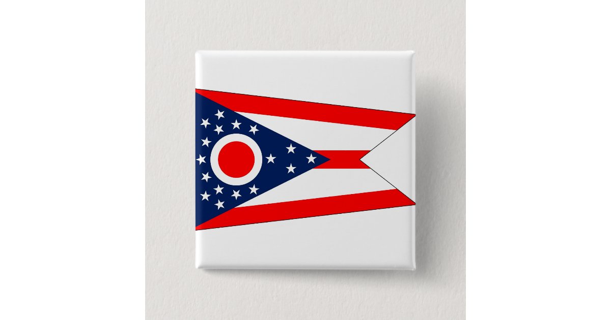 Button with Flag of Ohio | Zazzle