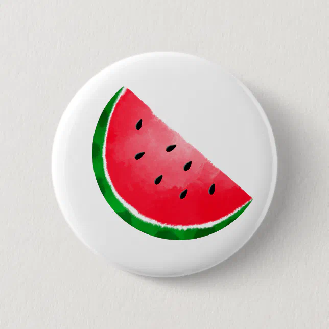 Button with watermelon | Zazzle