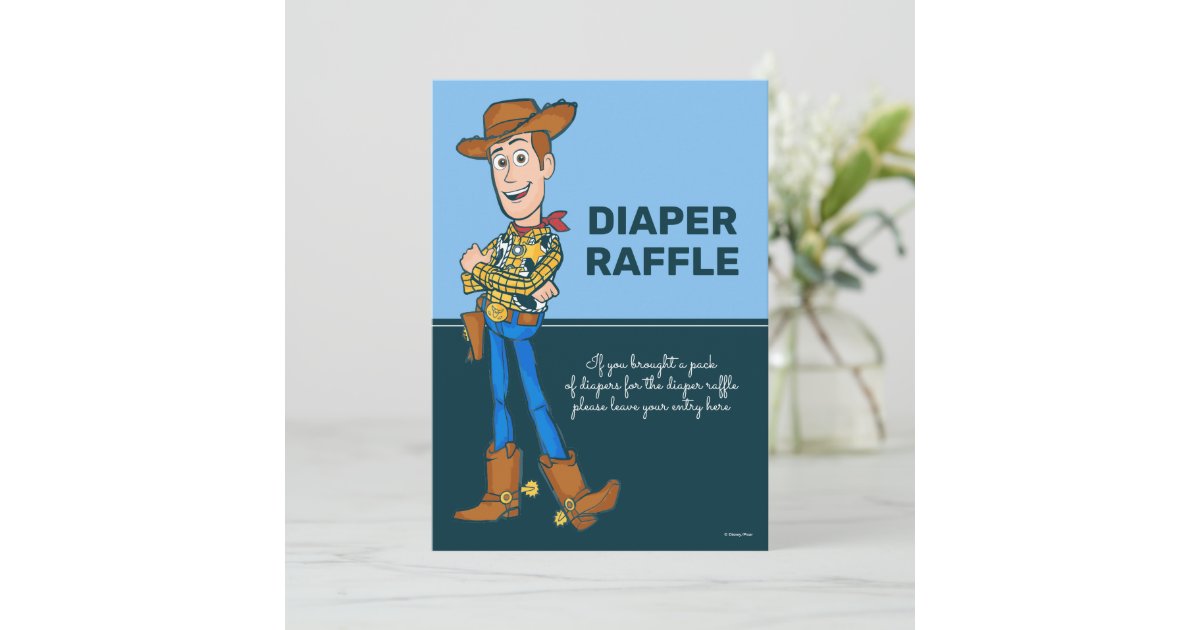 Buzz and Woody Baby Shower Diaper Raffle Invitation | Zazzle