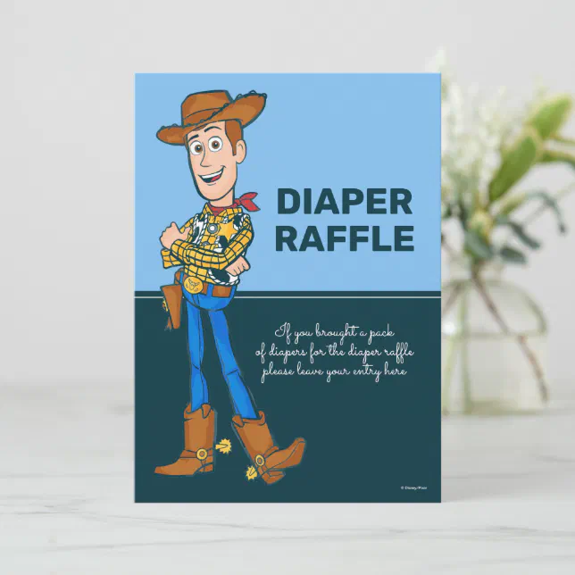 Buzz and Woody Baby Shower Diaper Raffle Invitation | Zazzle