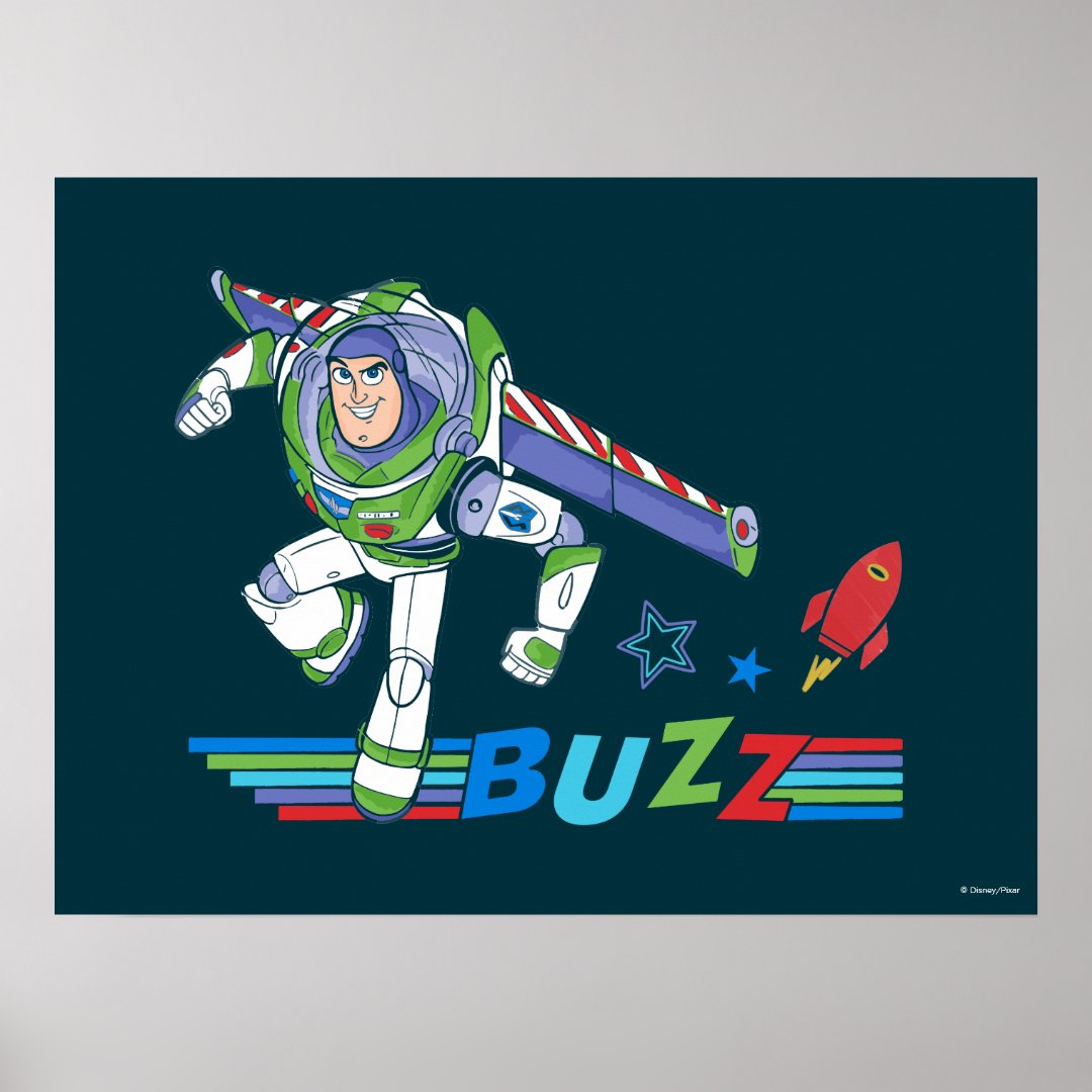 Buzz Lightyear Colorful Graphic Poster | Zazzle