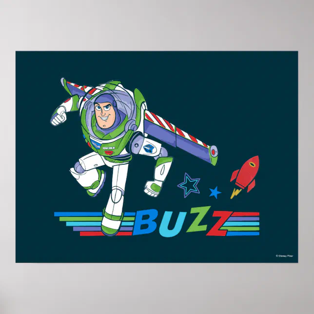 Buzz Lightyear Colorful Graphic Poster | Zazzle