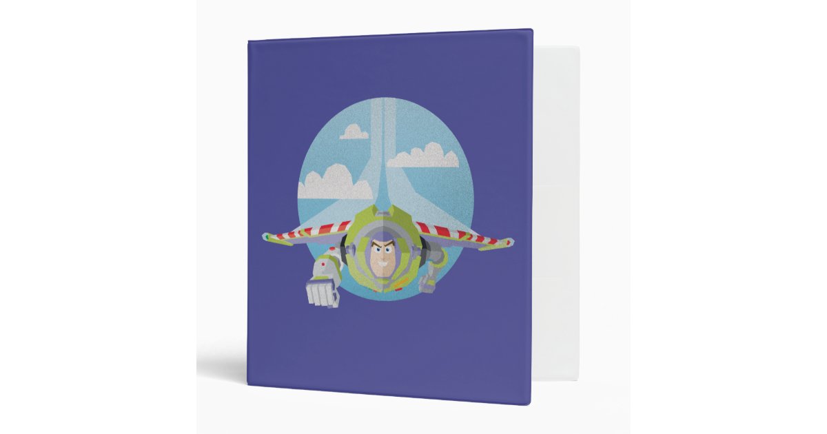 Buzz Lightyear Flying Despeckled Retro Graphic Binder | Zazzle