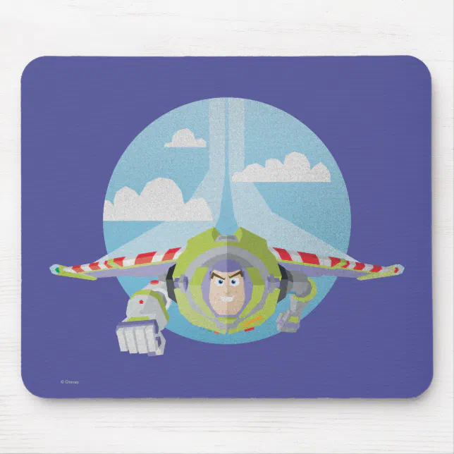 Buzz Lightyear Flying Despeckled Retro Graphic Mouse Pad | Zazzle