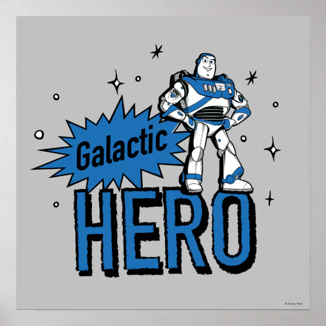Buzz Lightyear | Galactic Hero Poster | Zazzle