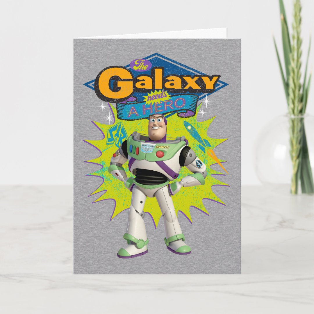 Buzz Lightyear | The Galaxy Needs a Hero Card | Zazzle