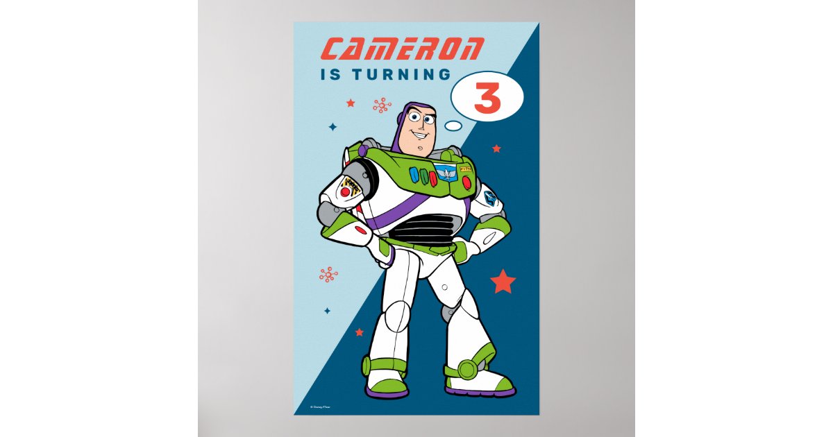 Buzz Lightyear | To Infinity and Beyond Birthday Poster | Zazzle