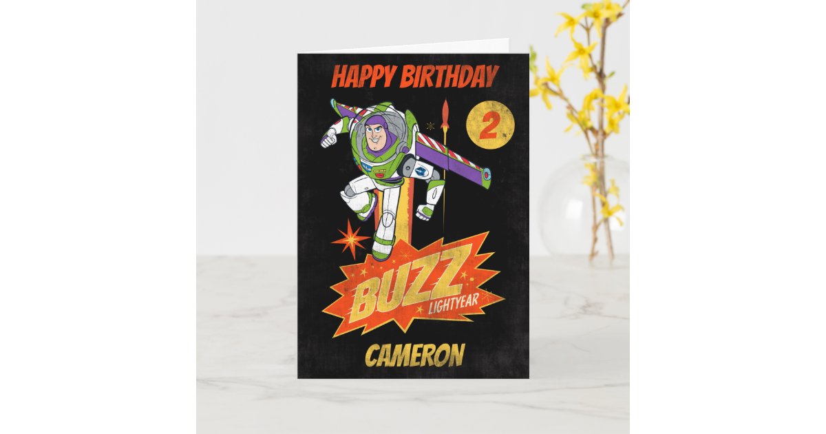 Buzz Lightyear | Two Infinity and Beyond Birthday Card | Zazzle