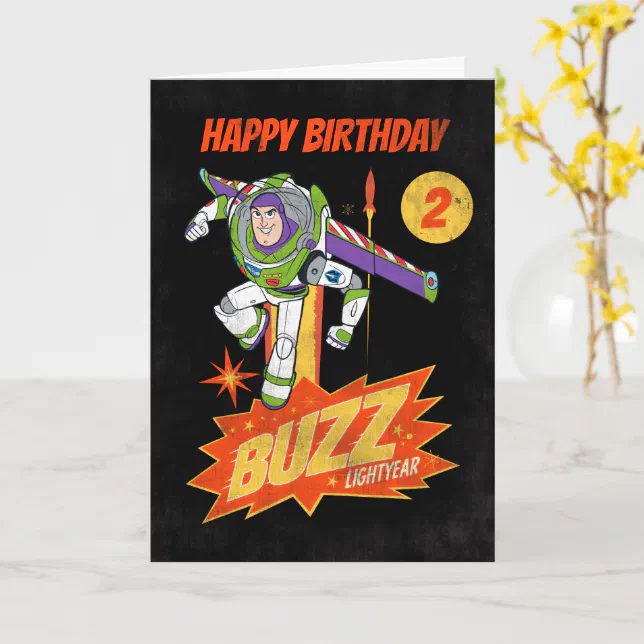 Buzz Lightyear | Two Infinity and Beyond Birthday Card | Zazzle