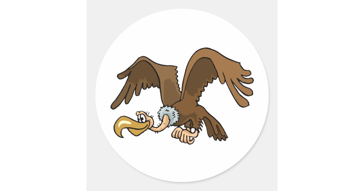 Buzzard Classic Round Sticker | Zazzle