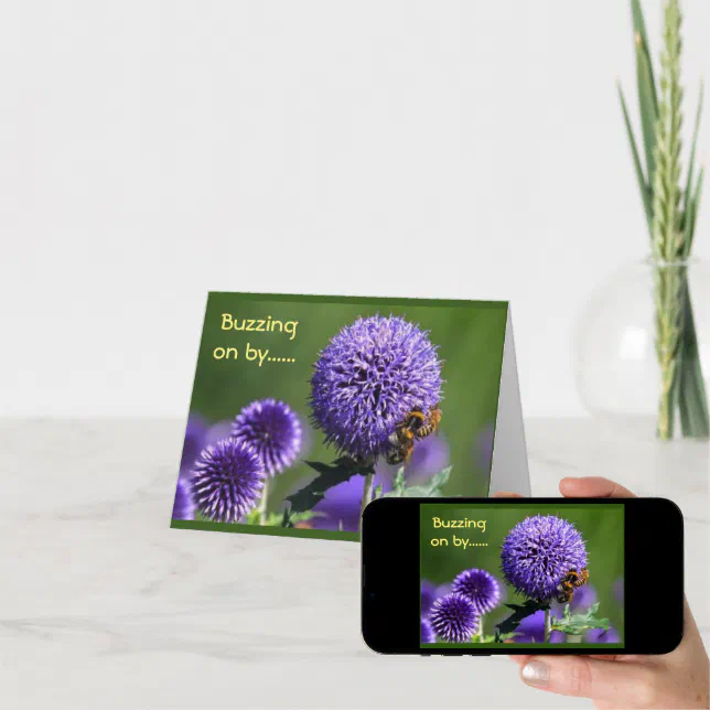 BUZZING ON BY TO SAY HAPPY "BIRTHDAY" CARD | Zazzle