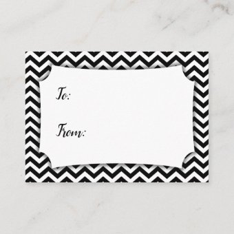 BW Chevron No Wrap Display Bridal Shower Gift Card | Zazzle