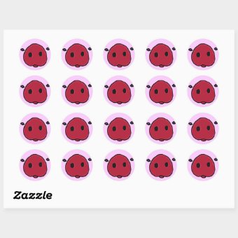 BW- Funny Pig Snout Sticker | Zazzle