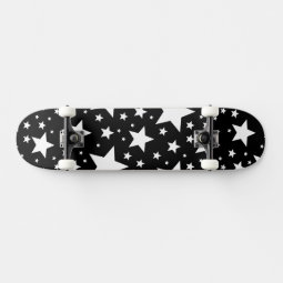 BW Stars Skateboard | Zazzle