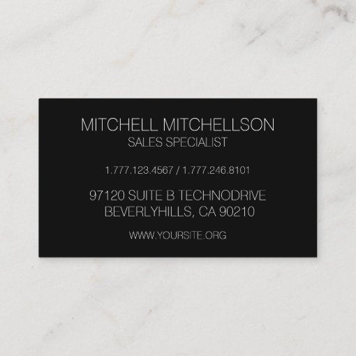 BW Weave Black Label Business Card | Zazzle