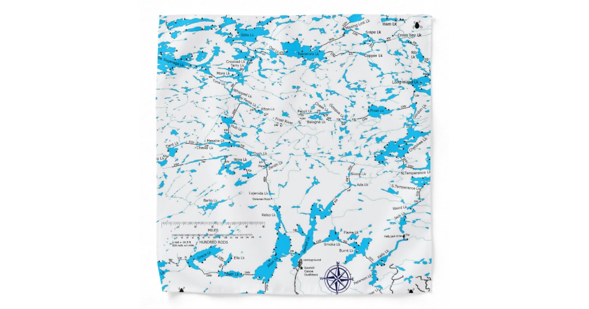 BWCA map Sawbill Bandana | Zazzle