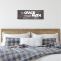 By Grace Through Faith Bible Quote Canvas Print | Zazzle