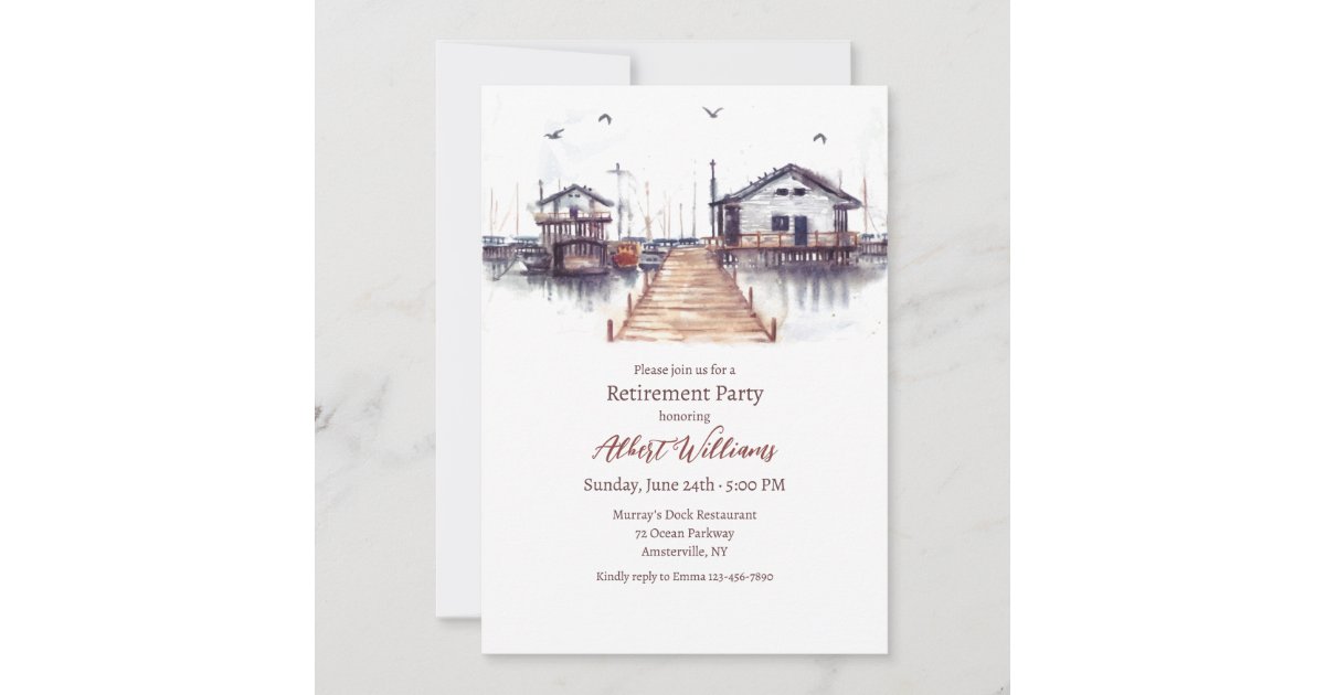 By the Dock Invitation | Zazzle