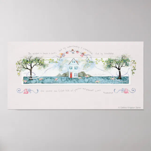 By Wisdom A House Is Built Poster | Zazzle