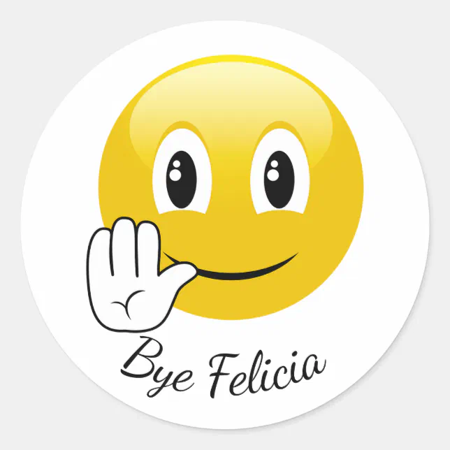 Bye Felicia Emoji Stickers | Zazzle