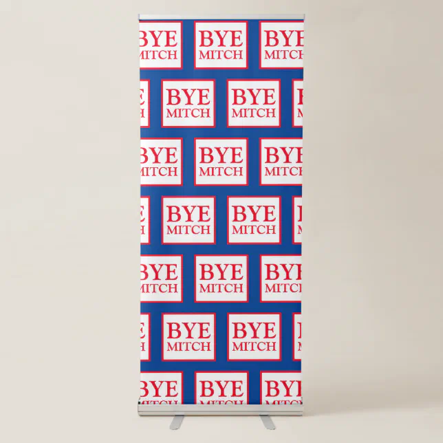 Bye Mitch McConnell Senate Vote Blue Election Retractable Banner | Zazzle