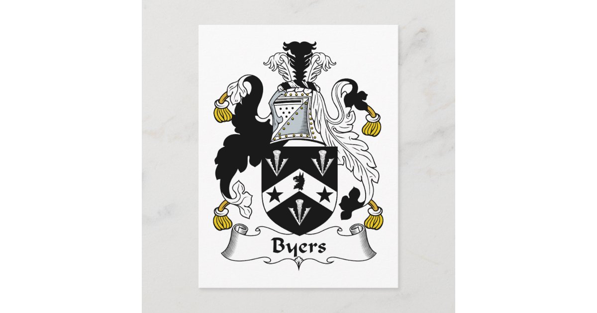 Byers Family Crest Postcard | Zazzle