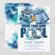 BYO Pool Summer Party Blue Turquoise Watercolor Invitation | Zazzle