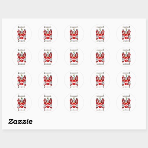 BYRNE FAMILY CREST - BYRNE COAT OF ARMS CLASSIC ROUND STICKER | Zazzle