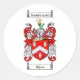 BYRNE FAMILY CREST - BYRNE COAT OF ARMS CLASSIC ROUND STICKER | Zazzle
