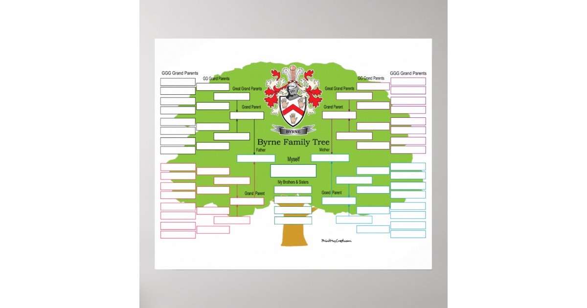 Byrne-Family-Tree Poster | Zazzle