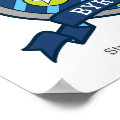 Byron boys name meaning heraldry shield poster | Zazzle
