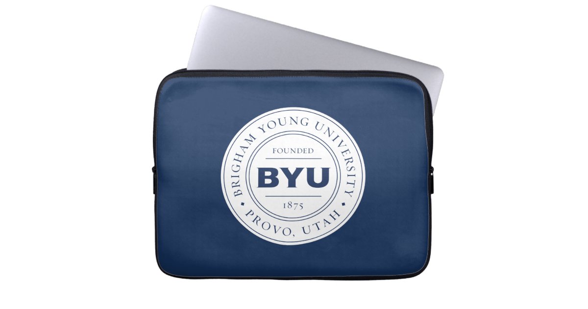 BYU Circle Logo Laptop Sleeve | Zazzle