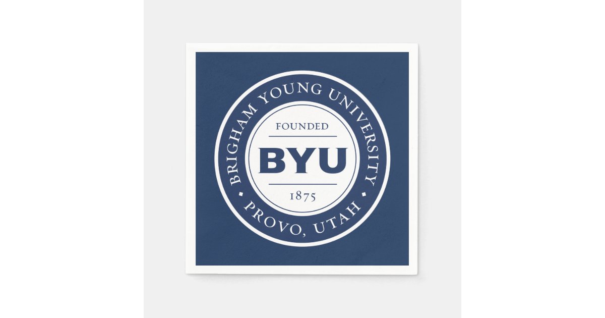BYU Circle Logo Napkins | Zazzle