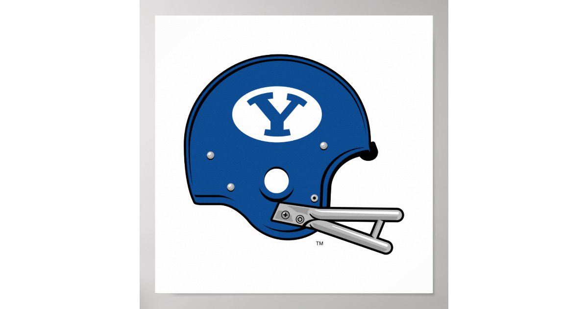 BYU Football Helmet Poster | Zazzle