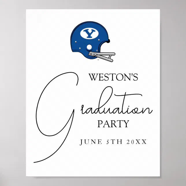 BYU | Football Helmet Poster | Zazzle