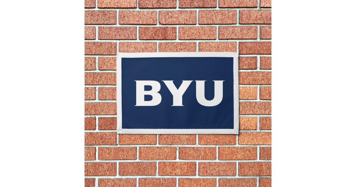 BYU Text Logo Pennant | Zazzle
