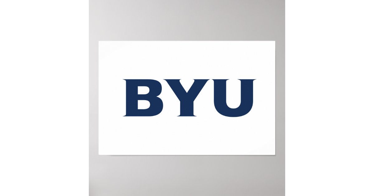 BYU Text Logo Poster | Zazzle