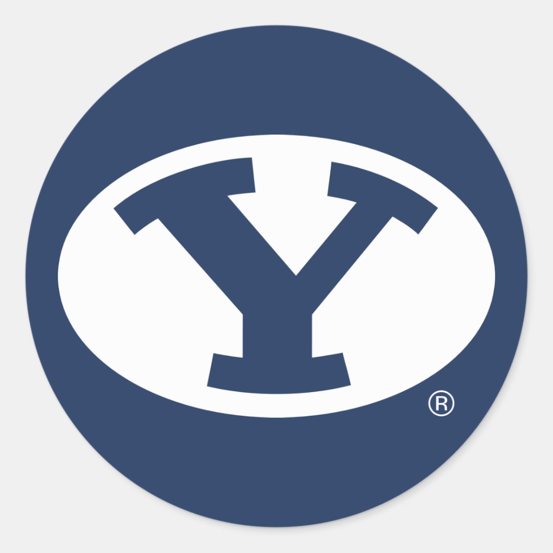BYU Y CLASSIC ROUND STICKER | Zazzle