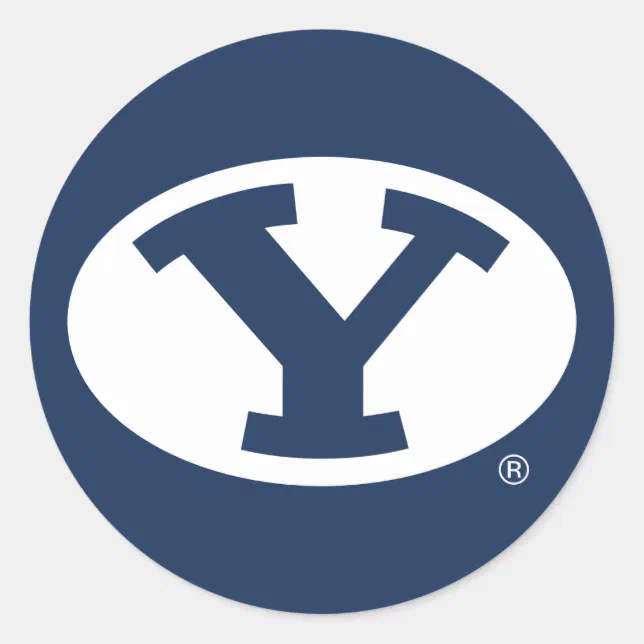 BYU Y CLASSIC ROUND STICKER | Zazzle