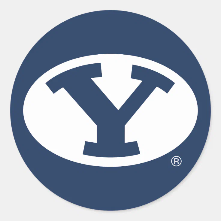 BYU Y CLASSIC ROUND STICKER | Zazzle