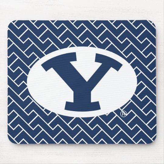BYU Y | Fret Pattern Mouse Pad | Zazzle.com