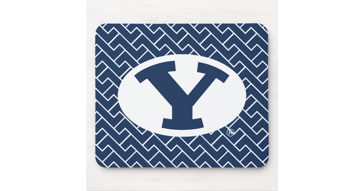 BYU Y | Fret Pattern Mouse Pad | Zazzle
