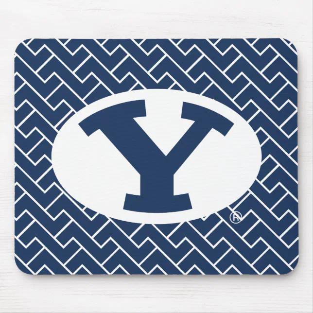BYU Y | Fret Pattern Mouse Pad | Zazzle