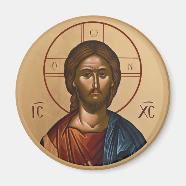 Byzantine Christian Orthodox Icons: Jesus Christ Magnet | Zazzle
