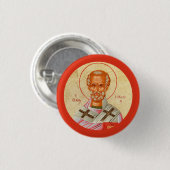 Byzantine Christian Orthodox Icons: St. Nickolas Button | Zazzle