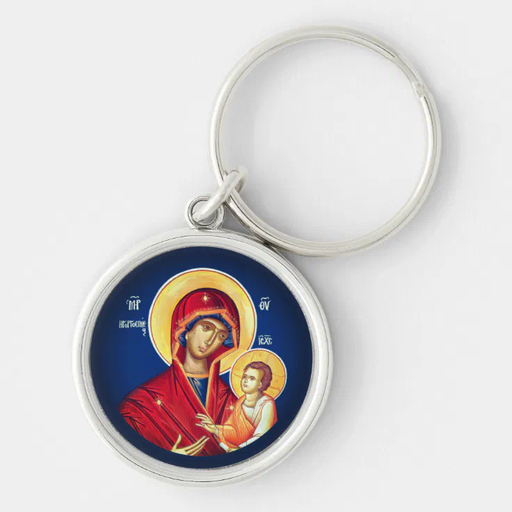 Byzantine Christian Orthodox Icons: Virgin Mary Keychain | Zazzle