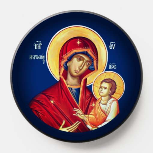 Byzantine Christian Orthodox Icons: Virgin Mary PopSocket | Zazzle