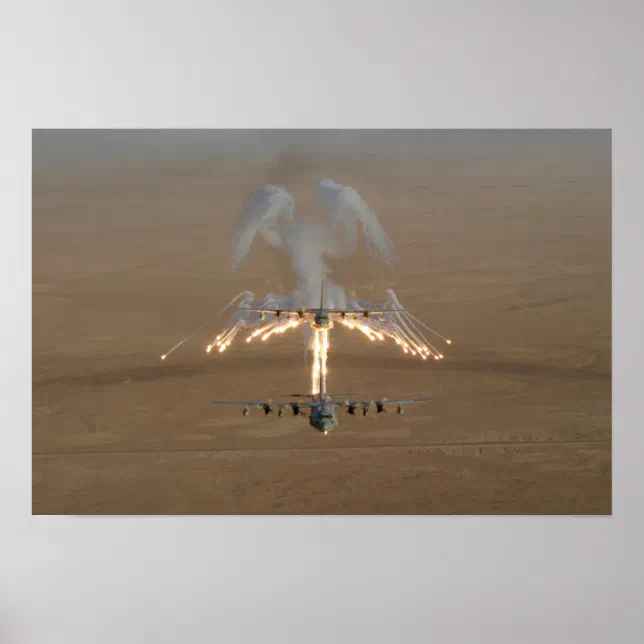 C-130 Hercules Flares Poster | Zazzle