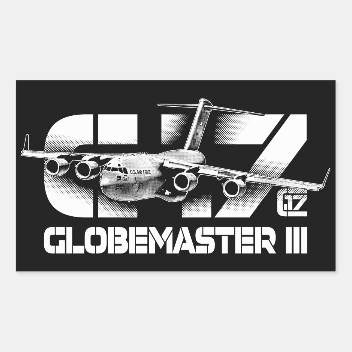 C-17 Globemaster III Rectangle Stickers Sticker | Zazzle.com