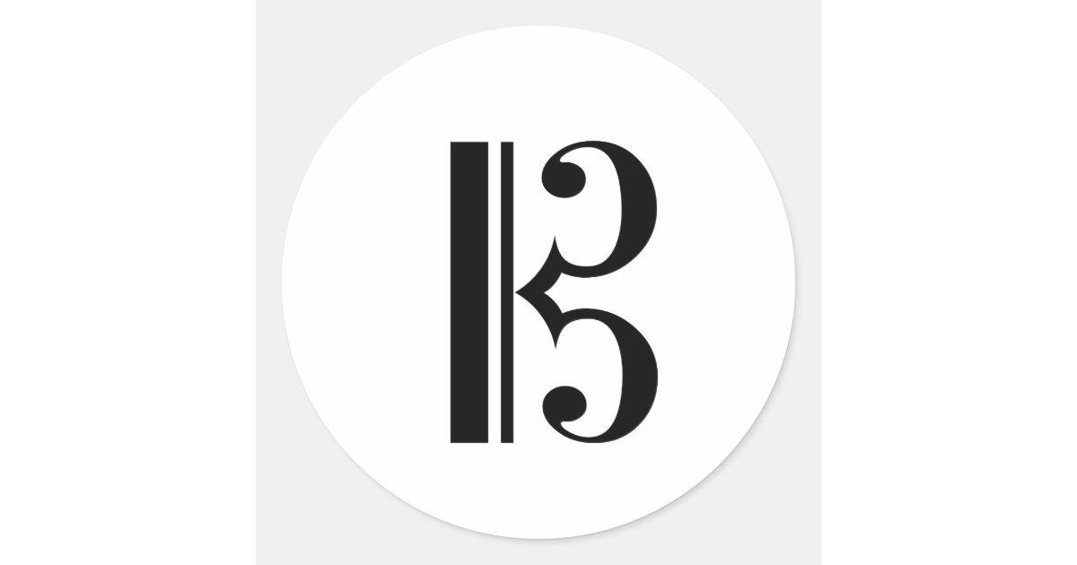 C-Clef Sticker | Zazzle